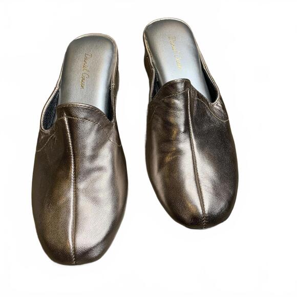 Daniel Green | Shoes | Daniel Green Size 8n Womens Metallic Brown Leather Mules Slippers F25 ...